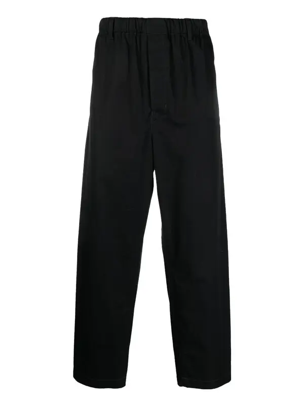 LEMAIRE Elasticated-waist Wide-leg Trousers - Black