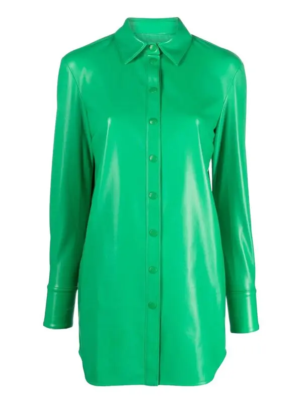 Patrizia Pepe Coated Long-sleeve Shirt - Green