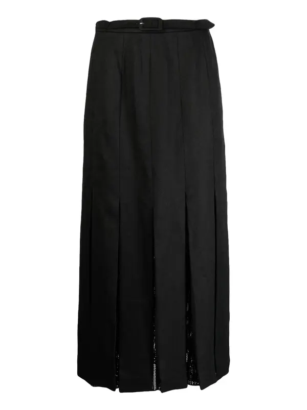 Gabriela Hearst Edith Pleated Skirt - Black