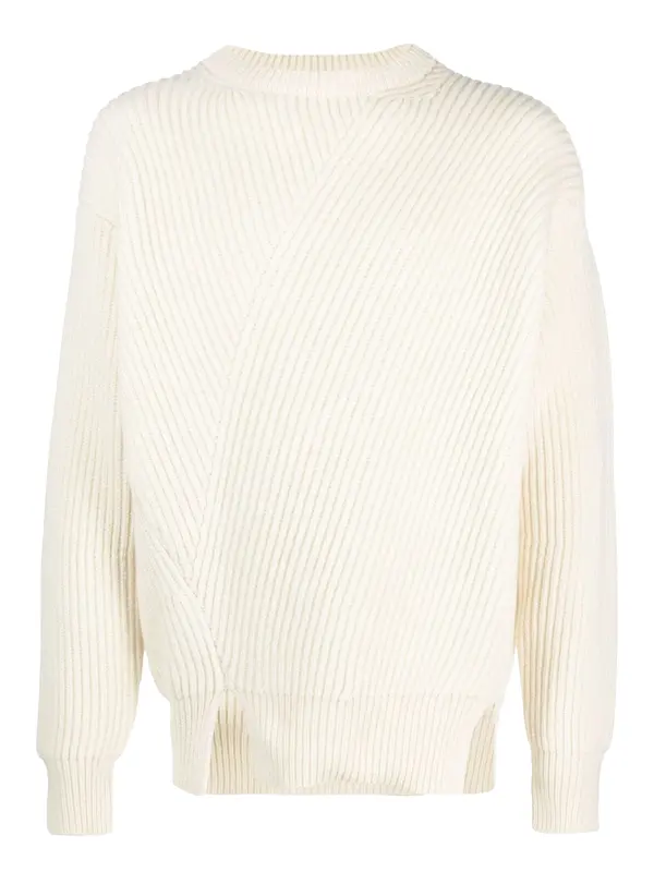 JIL SANDER Waffle-knit Jumper - Neutrals