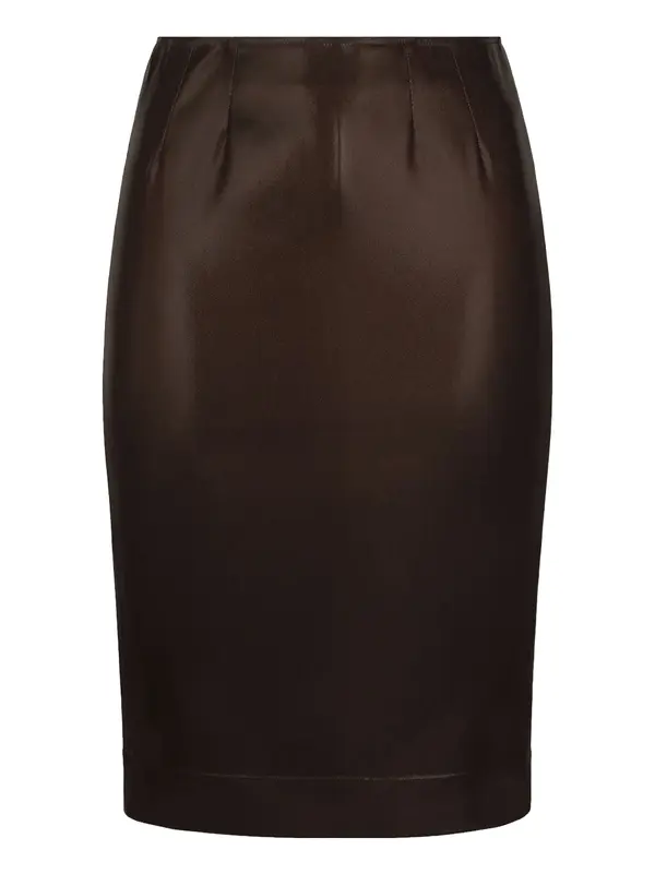 Dolce & Gabbana High-waisted Midi Pencil Skirt - Brown
