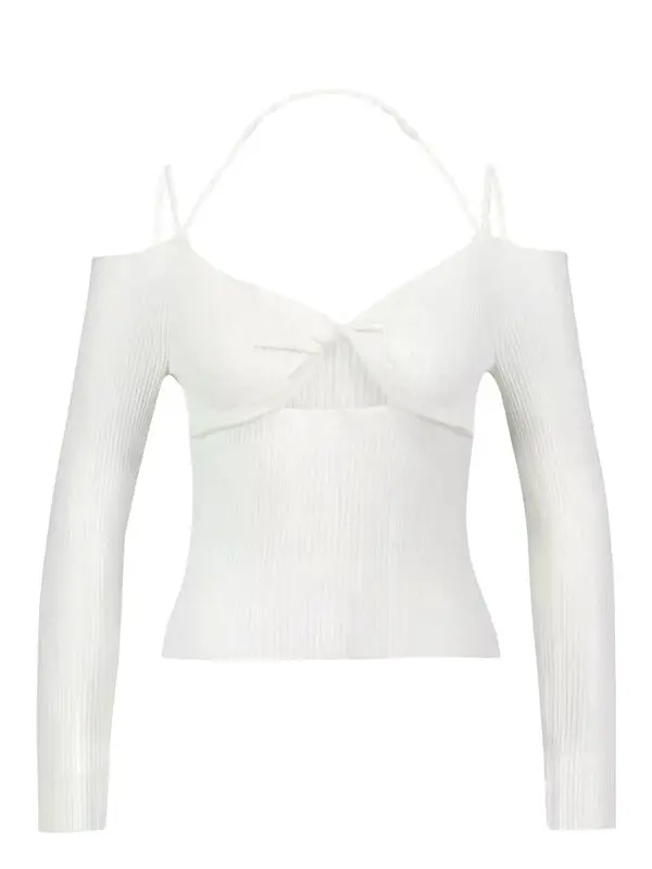 Altuzarra Odin Cut-out Ribbed-knit Sweater - White