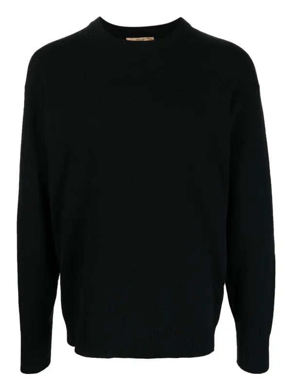 NUUR Crew-neck Knitted Jumper - Black