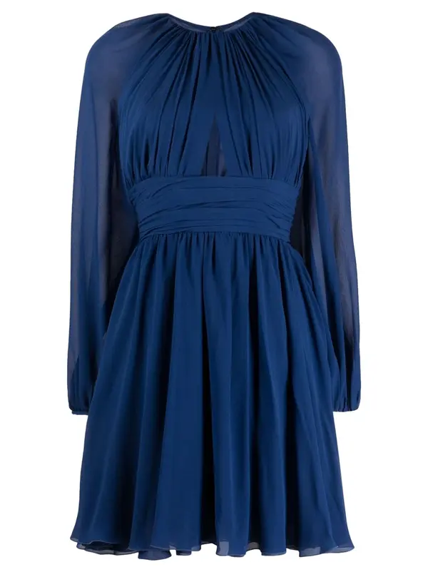 Giambattista Valli Cut-out Chiffon Mini Dress - Blue
