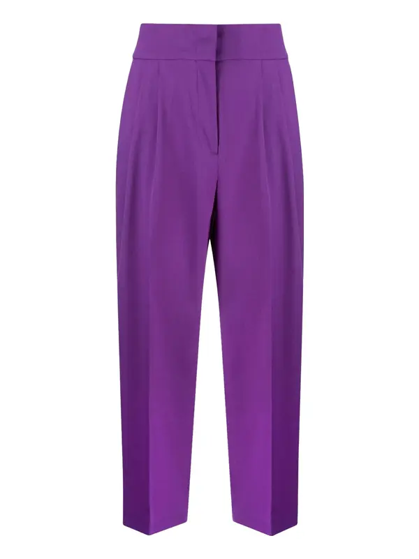 Fabiana Filippi High-waisted Tapered Trousers - Purple