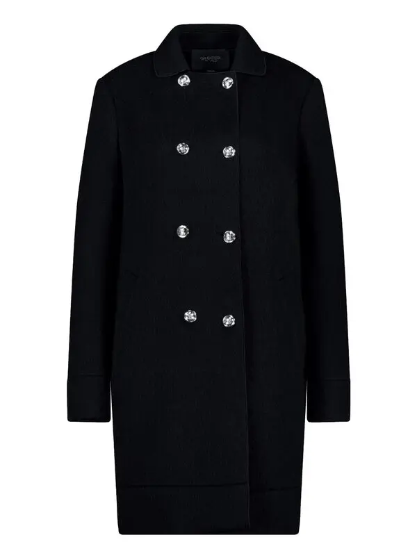 Giambattista Valli Double-breasted Wool-blend Coat - Black
