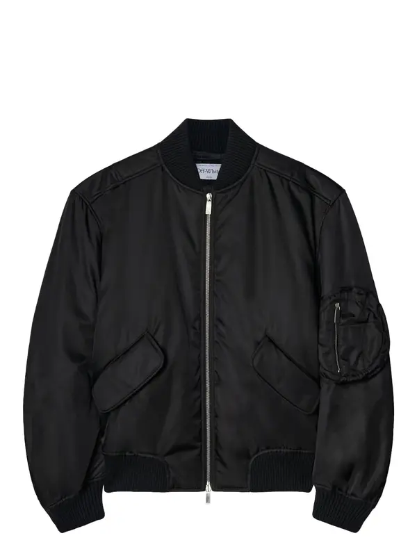 Off-White Zip-fastening Bomber Jacket - Black