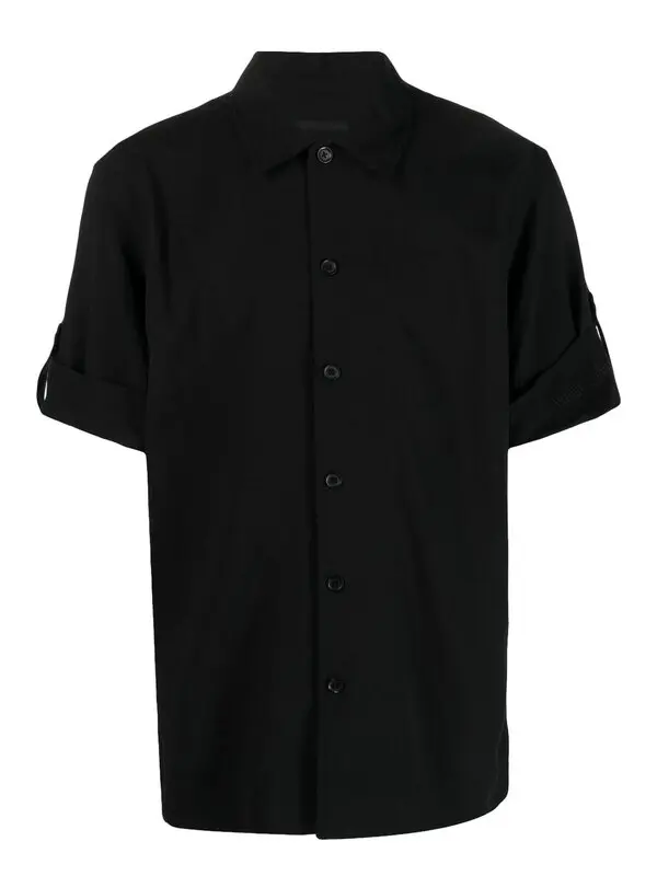 Helmut Lang Short-sleeve Button-up Shirt - Black