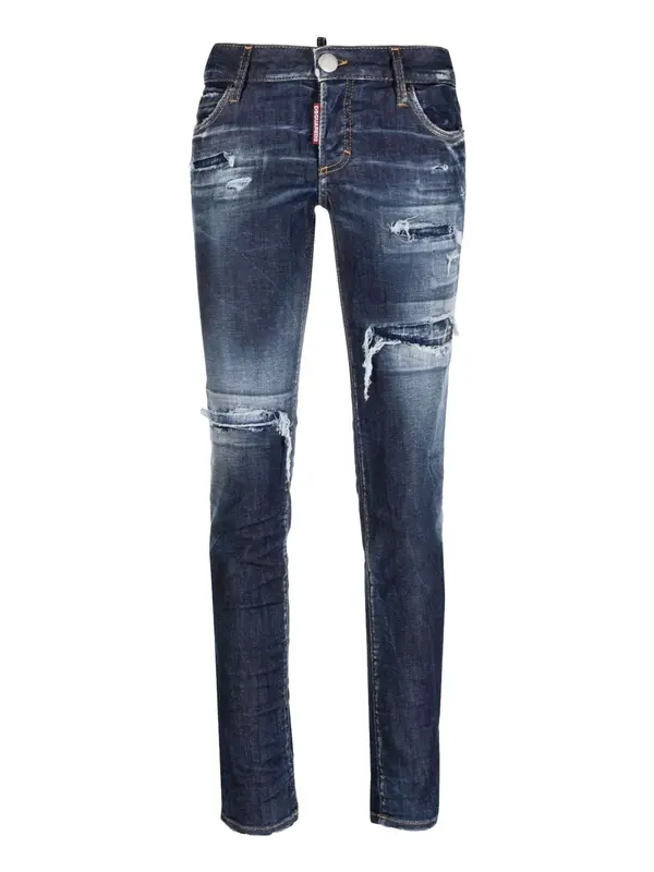 Dsquared2 Distressed-effect Skinny Jeans - Blue