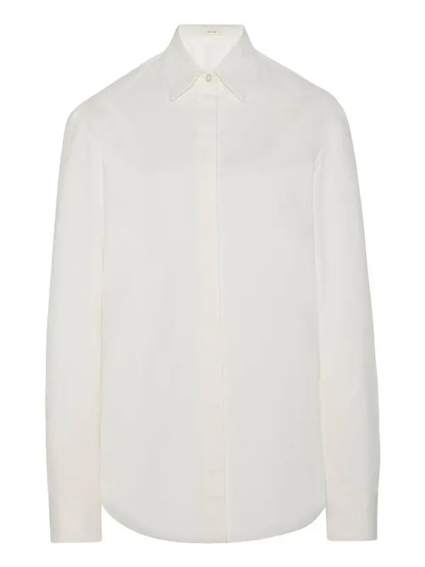 THE ROW Derica Cotton And Cashmere Shirt - White
