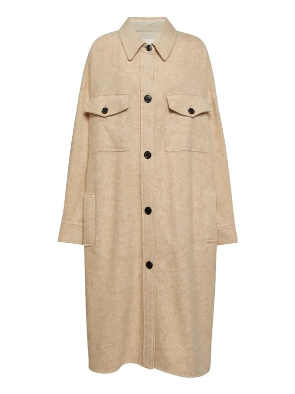 MARANT ETOILE Fontia Wool-blend Coat - Neutrals