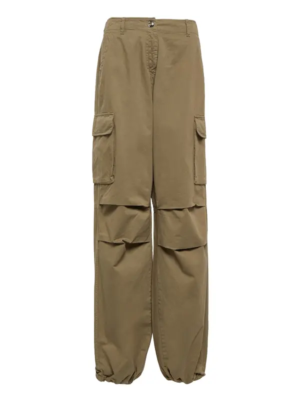Coperni Wide-leg Cotton Cargo Pants - Green