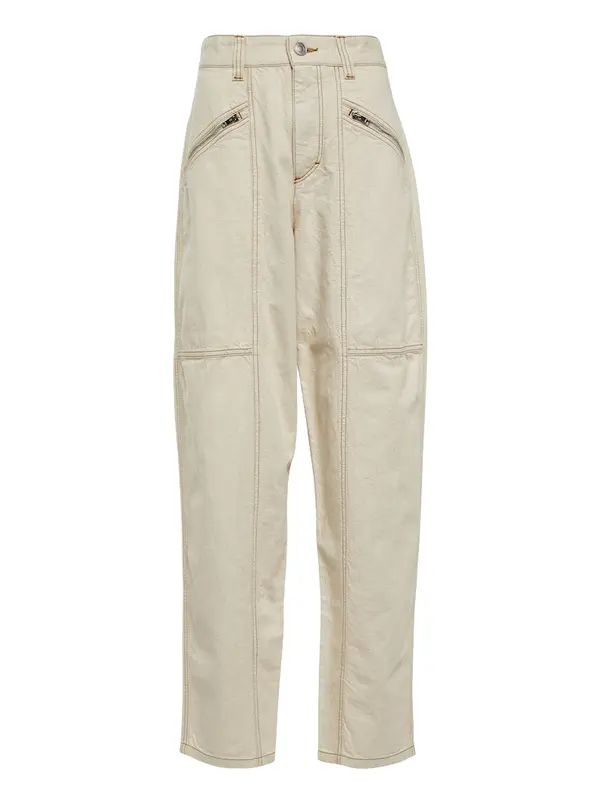 Isabel Marant Fanny Barrel-leg Jeans - White