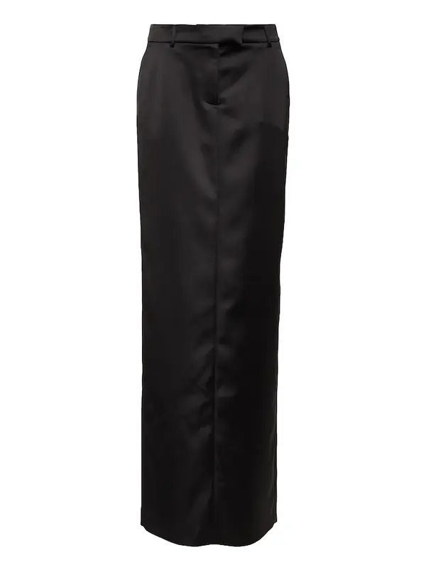 Giuseppe Di Morabito Satin Maxi Skirt - Black