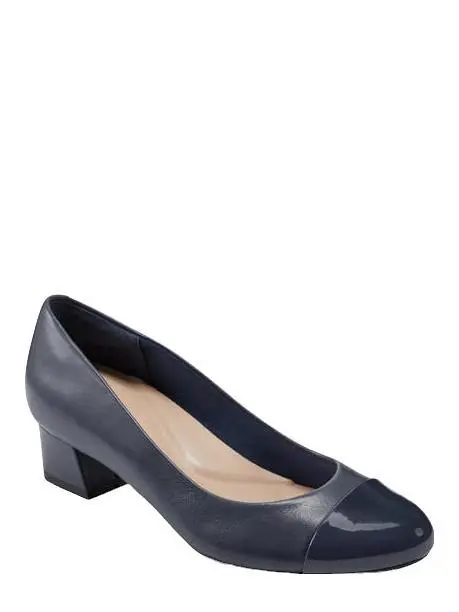 Easy Spirit Lucinda Cap Toe Pump - Dark Blue