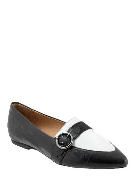 Trotters Emmett Pointed Toe Loafer - Black/white