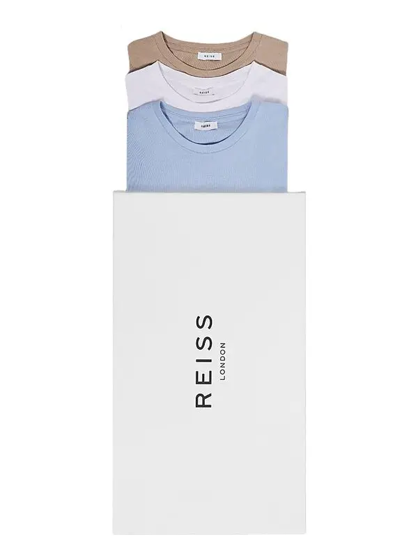 REISS Bless Crewneck Tees, Pack Of 3 - Neutral