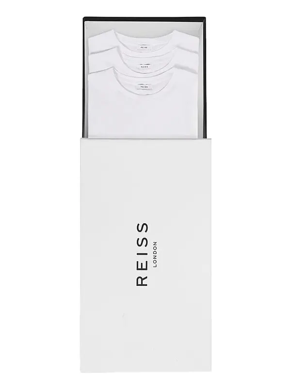 REISS Bless Crewneck Tees, Pack Of 3 - White