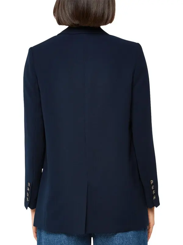 Whistles Crepe Boyfriend Blazer - Navy