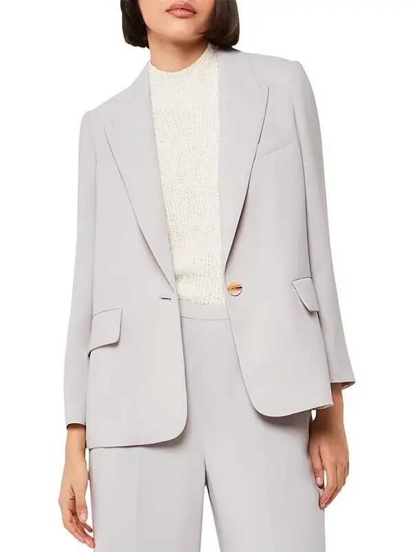 Whistles Crepe Boyfriend Blazer - Neutral