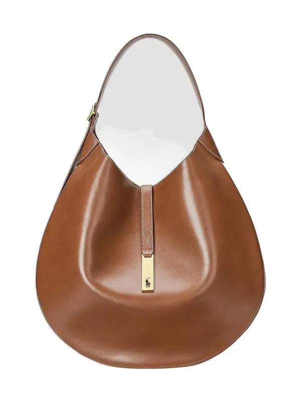 Polo Ralph Lauren Polo Id Leather Shoulder Bag - Cuoio