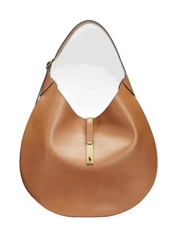 Polo Ralph Lauren Polo Id Leather Shoulder Bag - Tan