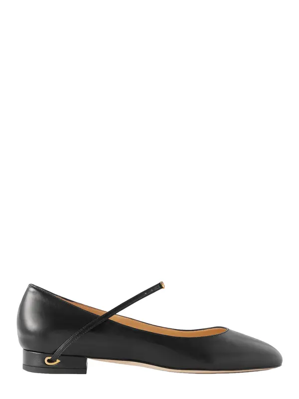 Jennifer Chamandi Paolo 20 Leather Ballet Flats - Black