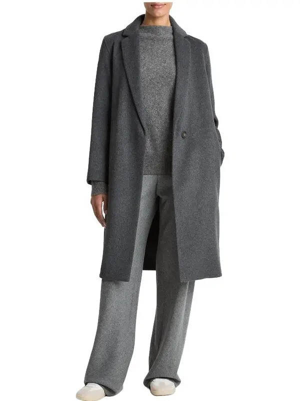 Vince Classic Wool-blend Coat - Gray