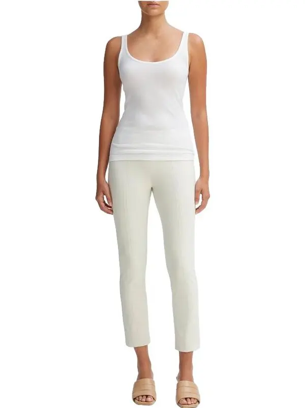 Vince Bobbi High-rise Stitch-seam Ponte Legging - White