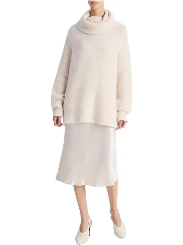 Vince Satin Slip Skirt - White