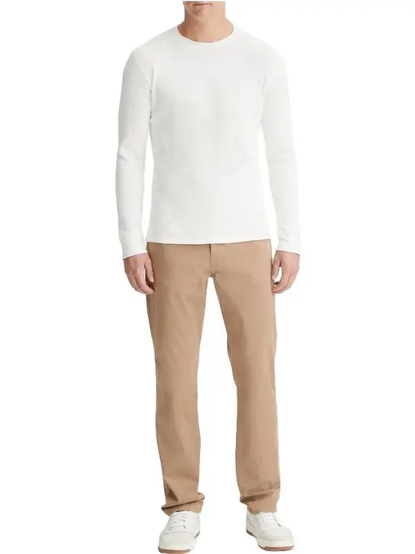 Vince Pima Cotton-blend Thermal Long-sleeve Pullover - White