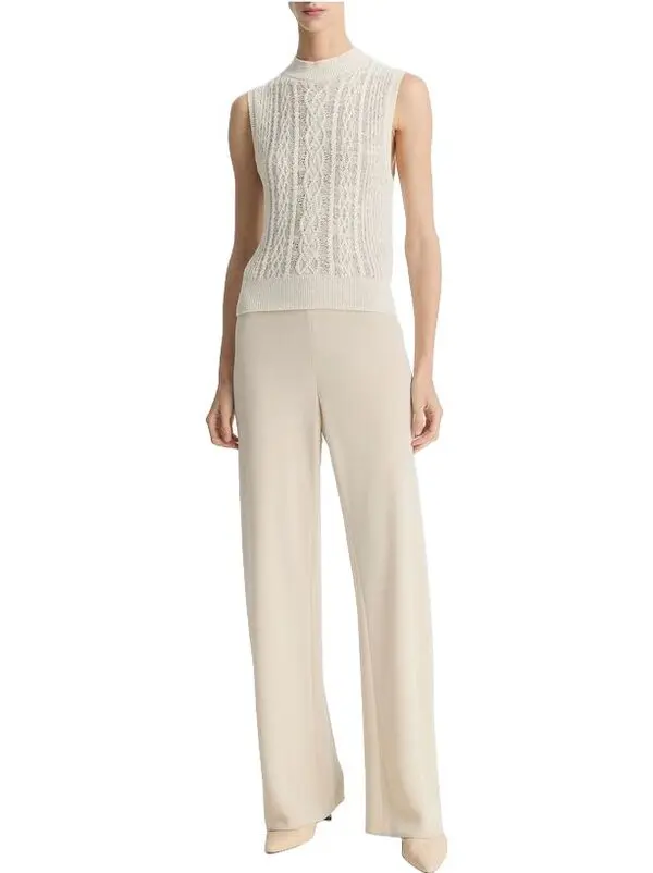 Vince Colette High-rise Crepe Bias Pant - Neutral