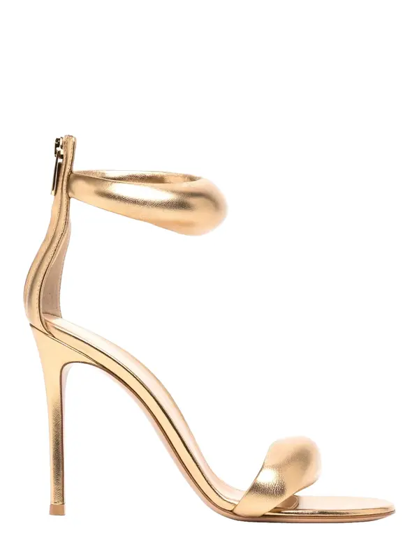 GIANVITO ROSSI Bijoux 100mm Leather Sandals - Gold