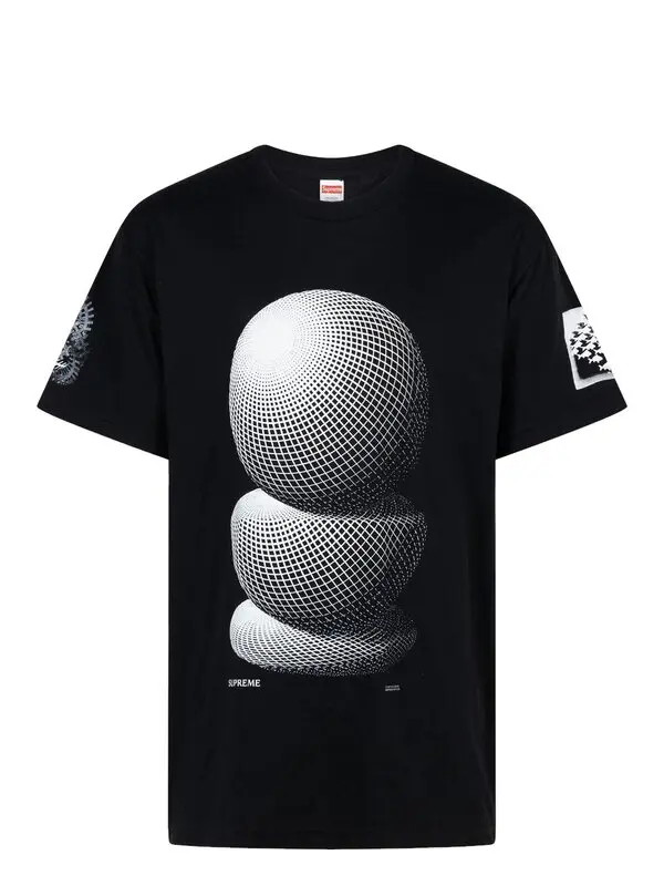 Supreme M.c. Escher Three Spheres T-shirt - Black