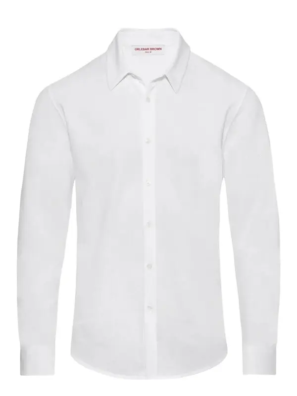 Orlebar Brown Giles Piqué Cotton Shirt - White
