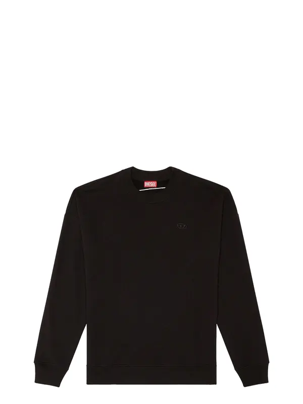 Diesel Cotton Fleece Pullover Sweatshirt - Black