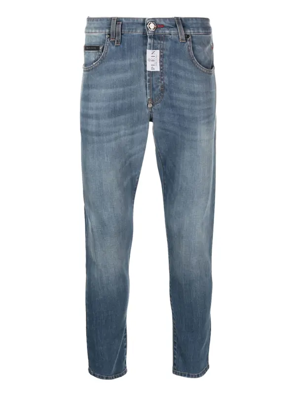 Philipp Plein Logo-patch Skinny Jeans - Blue
