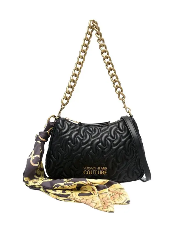 Versace Thelma Embossed Crossbody Bag - Black