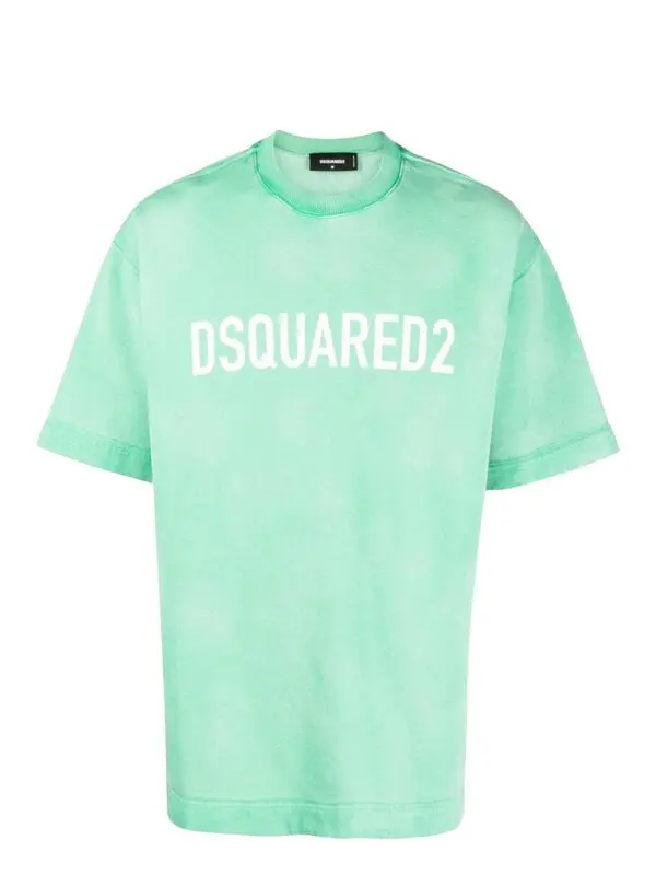 Dsquared2 Drop-shoulder Cotton T-shirt - Green