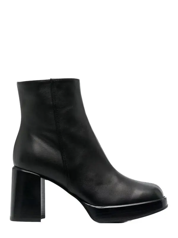 TOD'S 80mm Square-toe Leather Boots - Black