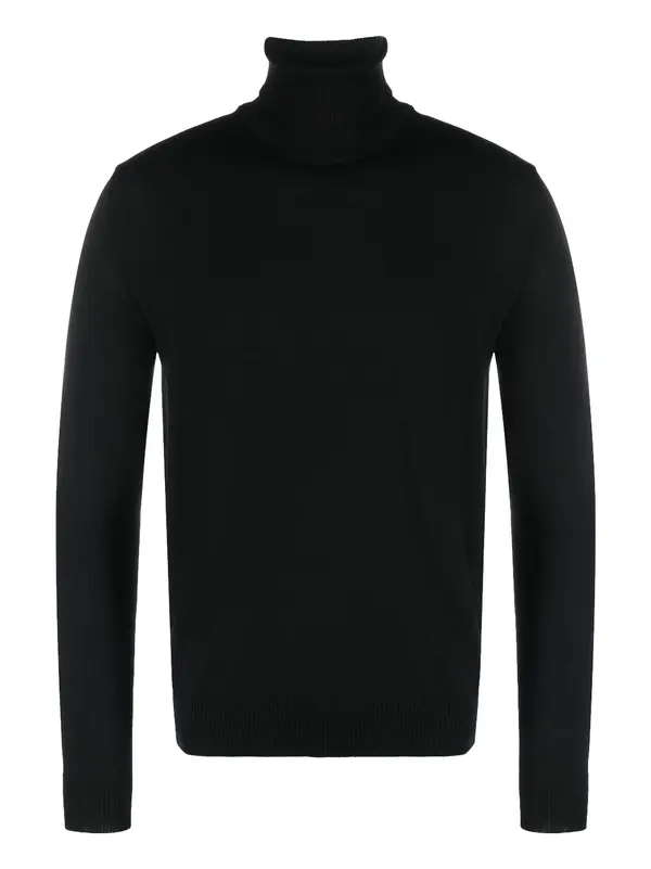 BALLANTYNE Roll-neck Wool Jumper - Black
