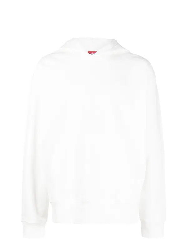 DIESEL® S-macs-megoval-d Cotton Hoodie - White