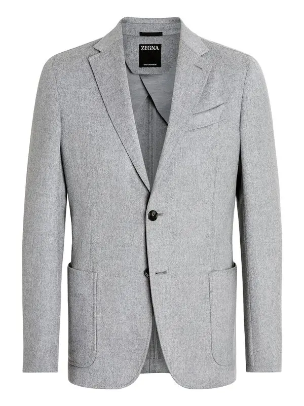 Zegna Oasi Single-breasted Cashmere Blazer - Grey