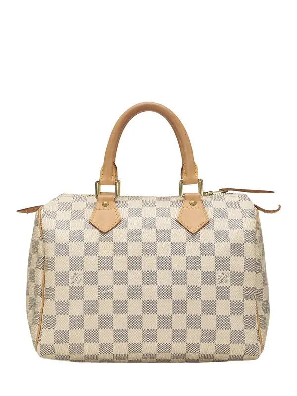 LOUIS VUITTON Damier Azur Speedy 25 - White