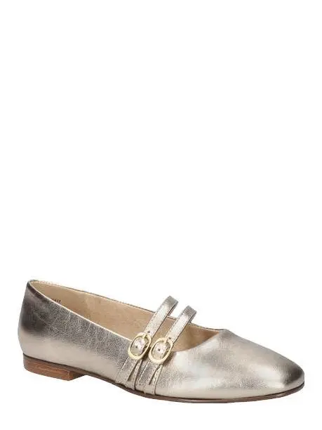 BELLA VITA Davenport Mary Jane Flat - Champagne Leather