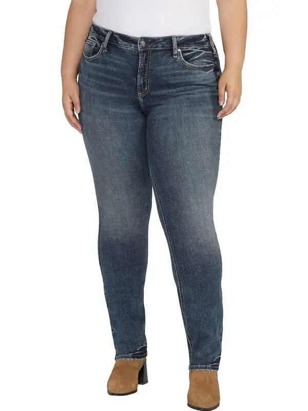 SILVER JEANS CO. Suki Straight Leg Jeans - Indigo