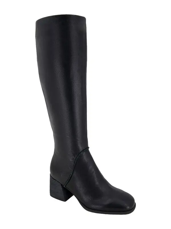 Gentle Souls By Kenneth Cole Sacha Knee High Boots - Black Leather
