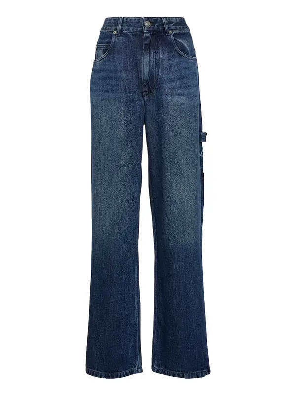 MARANT ETOILE Bymara High-rise Cargo Jeans - Blue