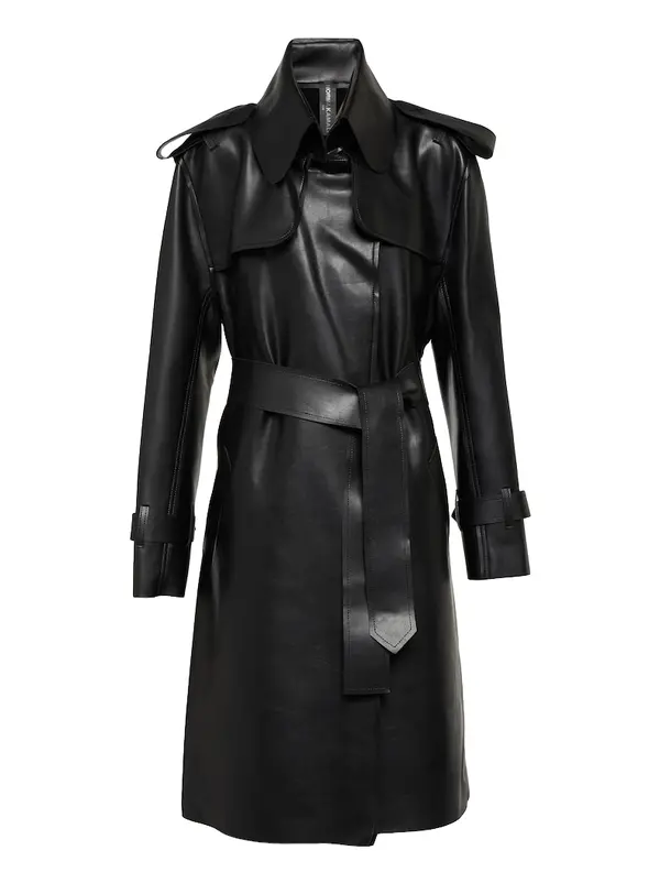 Norma Kamali Belted Trench Coat - Black