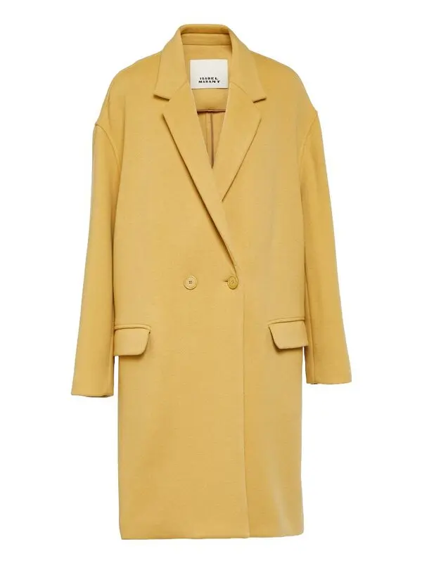 Isabel Marant Étoile Efegozi Wool-blend Coat - Yellow